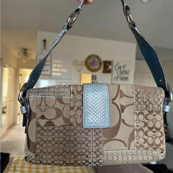 Coach | Bags | Authentic Coach Purse Multi Monogram Print With Pale ...